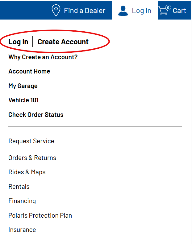 Updating Your Account Information | Polaris Off-Road Vehicles