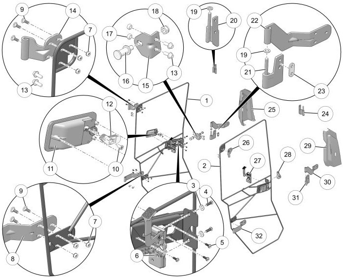 Parts for RANGER Doors | Polaris RANGER